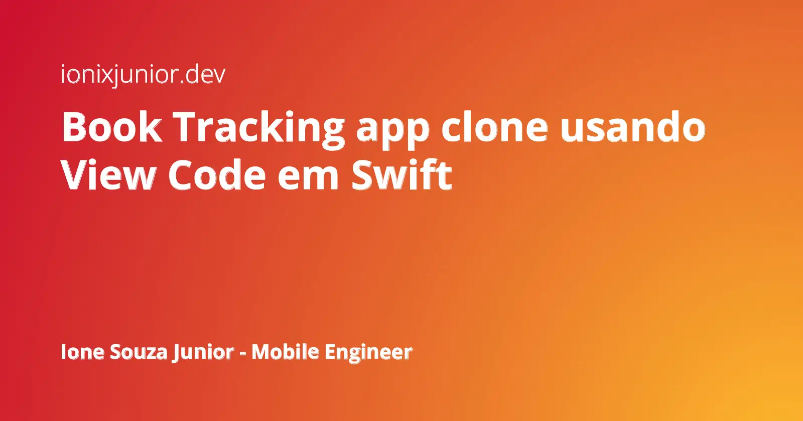 Book Tracking app clone usando View Code em Swift