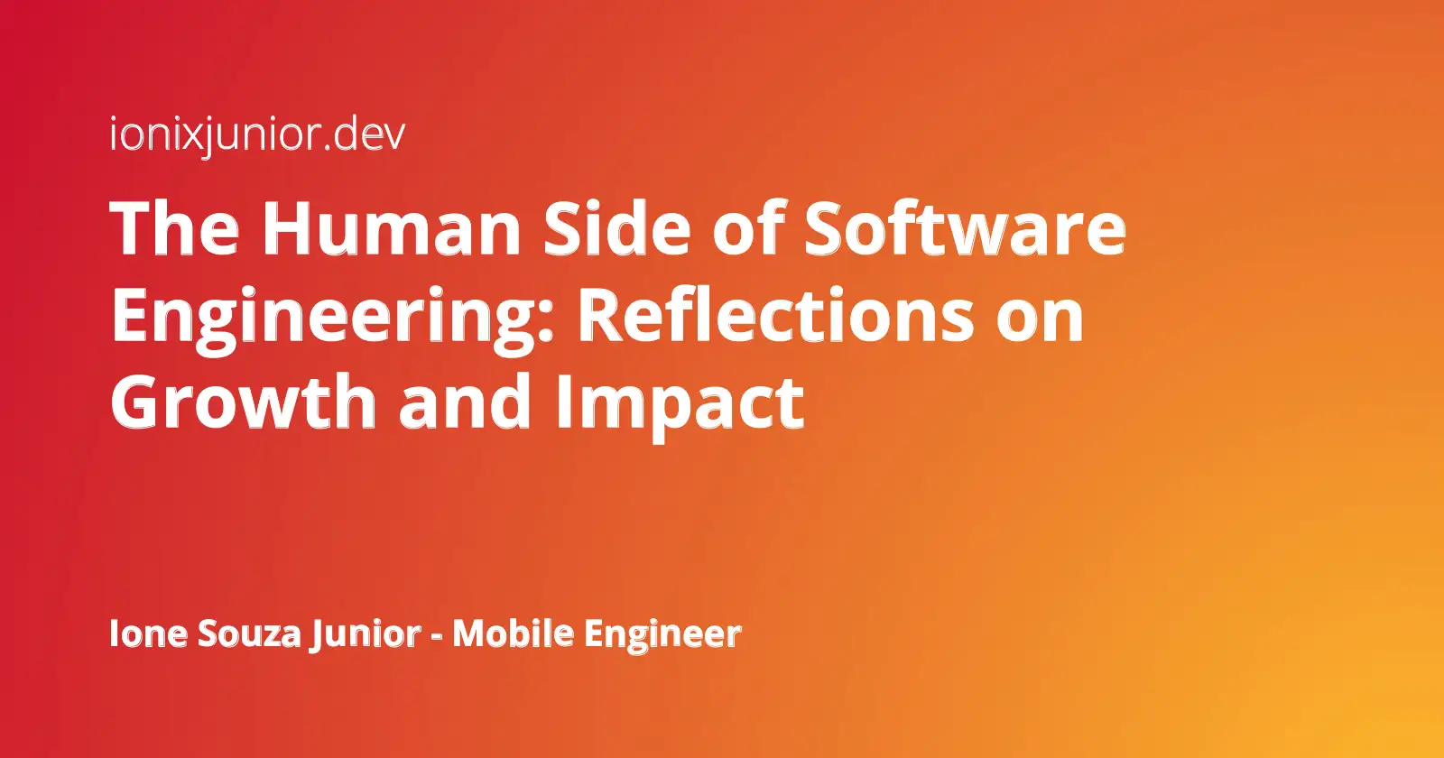The Human Side of Software Engineering: Reflections on Growth and Impact